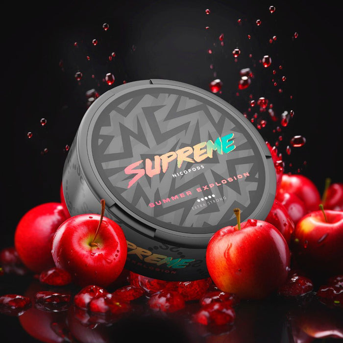 Supreme Nicopods Summer Explosion - 100Mg Nicotine Pouches Strong Snus ...