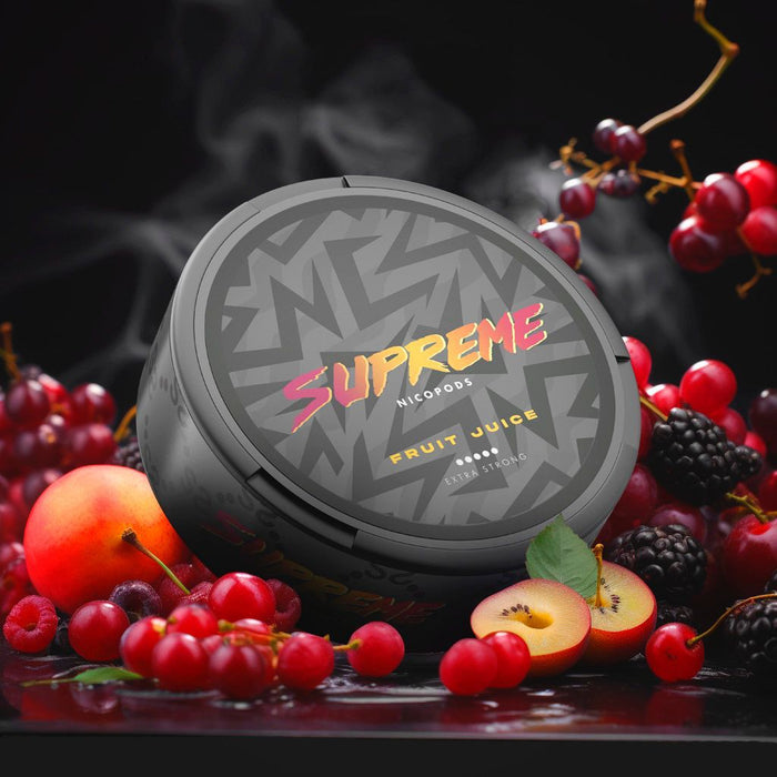 Supreme Nicopods Fruit Juice 100Mg Nicotine Pouches Strong Snus — Nico Plug Supreme Nicopods Fruit Juice 100Mg Nicotine Pouches Strong Snus — Nico Plug