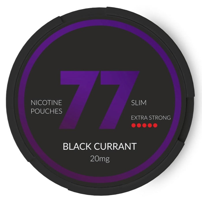 77 Blackcurrant - 20mg Nicotine Pouches Extremely Strong Snus — Nico Plug